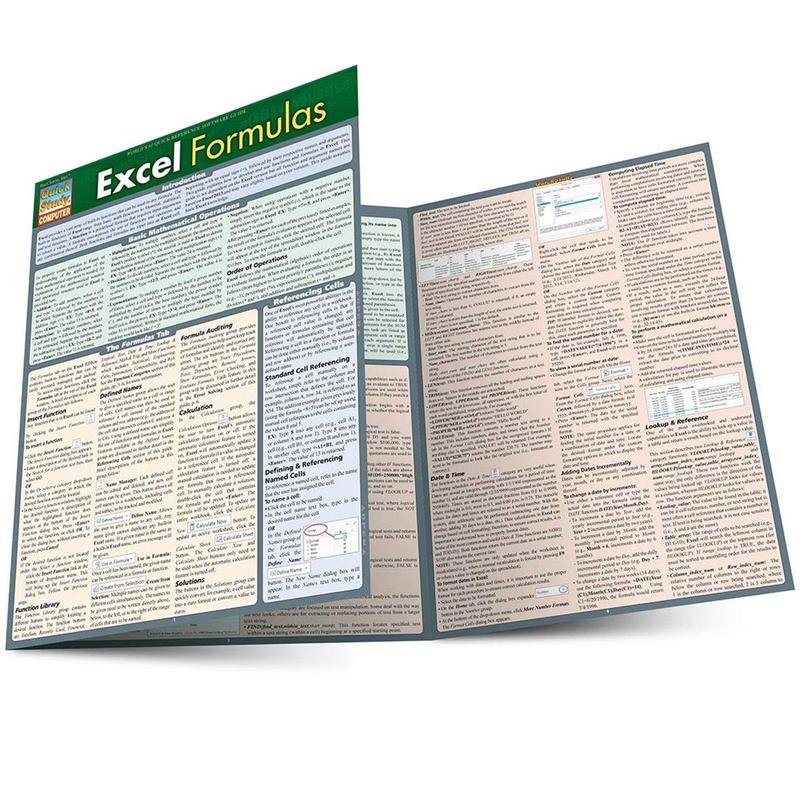Excel Formulas QuickStudy Laminated Study Guide (QuickStudy Computer) - TikTok Shop