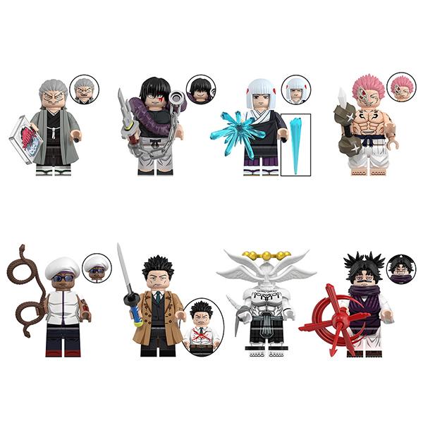 GTLANDS 8 Pcs Custom Anime Characters Jujutsu Kaisen Minifigure Set ...
