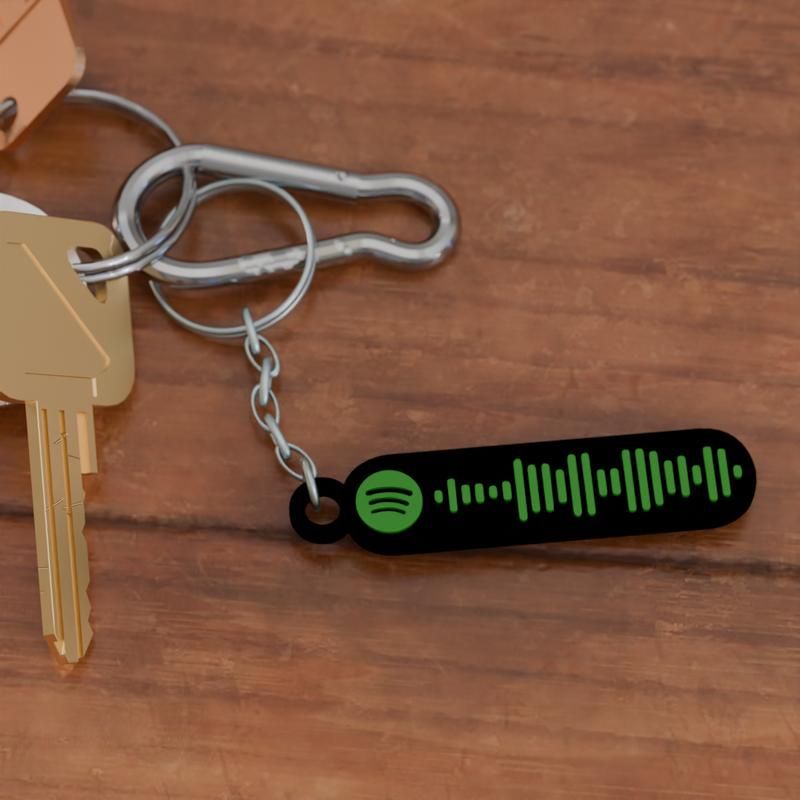 Custom Spotify Music Code Keychain - Scannable Music Code Keychain ...