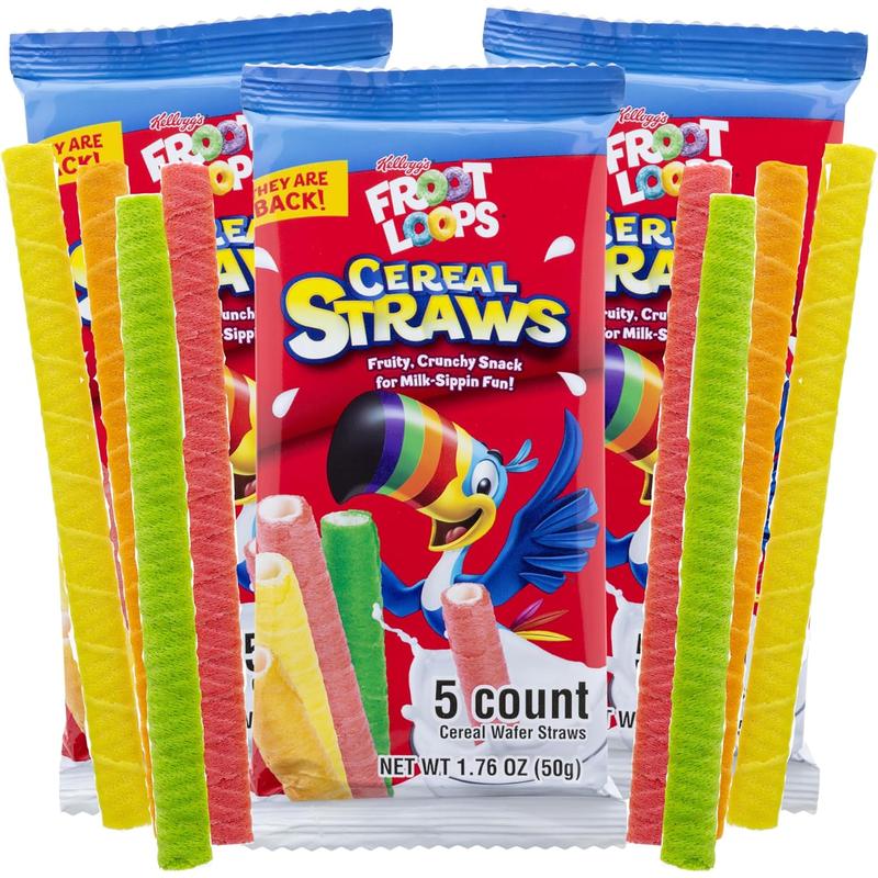 2025 Kellogg’s Froot Loop Cereal Straws, Edible Breakfast Straw ...