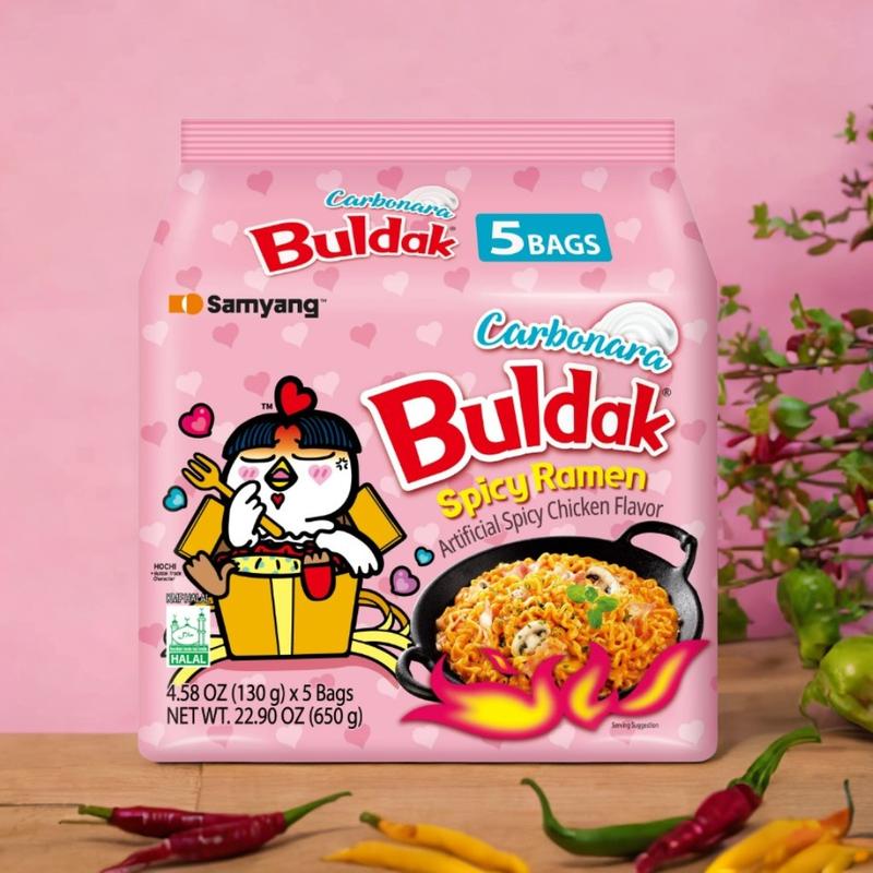 Samyang Buldak Spicy Ramen, Hot Chicken Ramen, Korean Stir-Fried ...