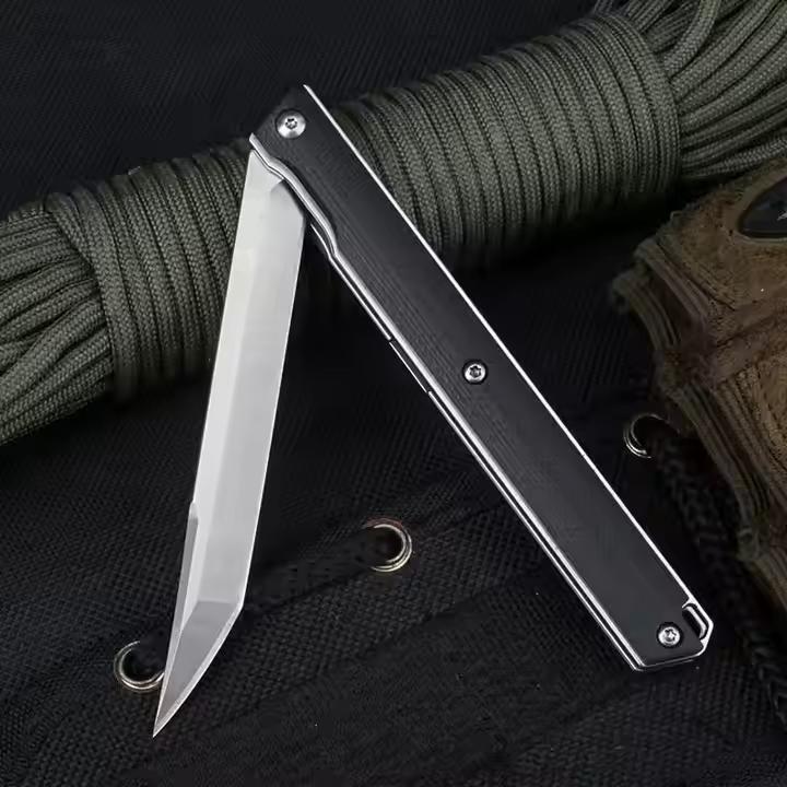 EDC knife, portable knife, G10 handle multi-function folding - TikTok Shop