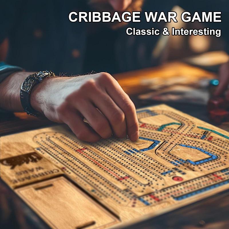 Cribbage Wars Board Game,2025 Wooden Cribbage Board Game Set - TikTok Shop