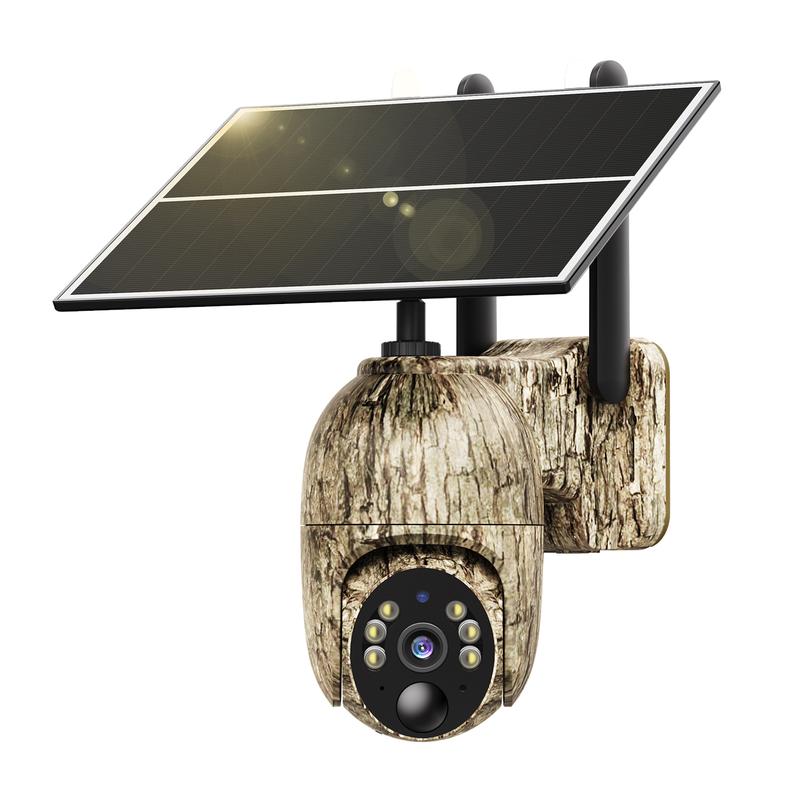 4G LTE Cellular Security Camera with Solar Panel, 2K HD Video, 360 ...