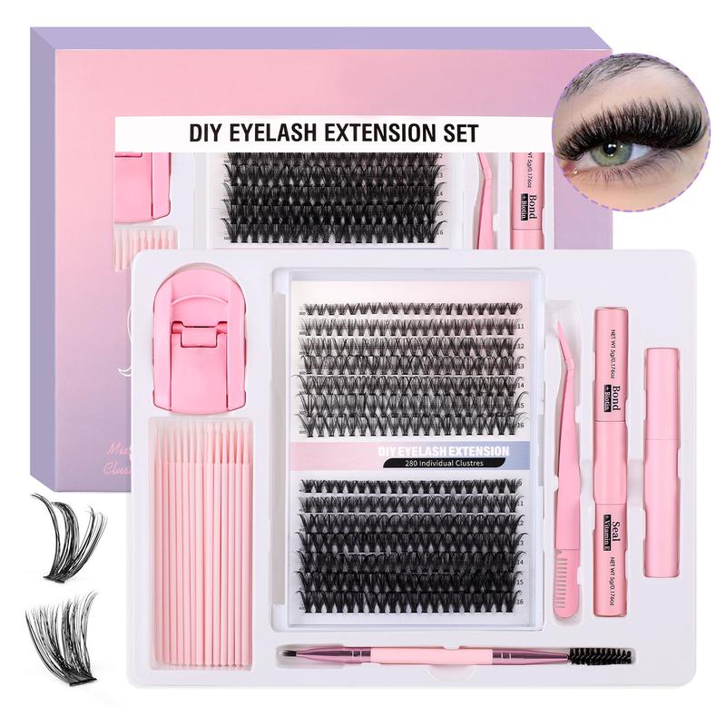 DIY eyelash extension kit with 280 individual eyelash bundle - TikTok Shop