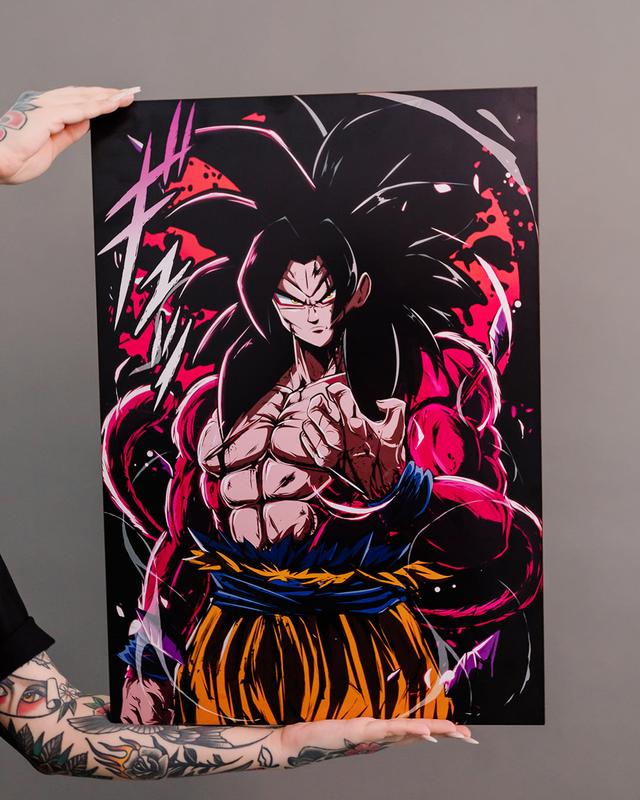 GOKU SSJ4 Anime Poster - Original Design with No Additional Text or ...