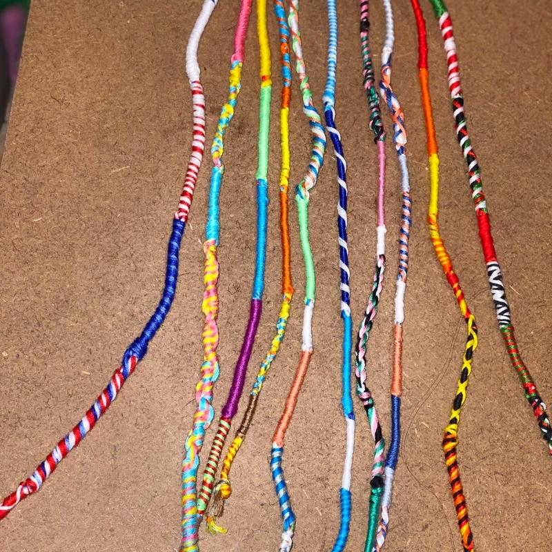 Reusable hair wrap embroidery floss - TikTok Shop