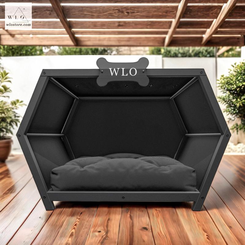 WLO® Black Hexxon Elevated Modern Dog House - TikTok Shop