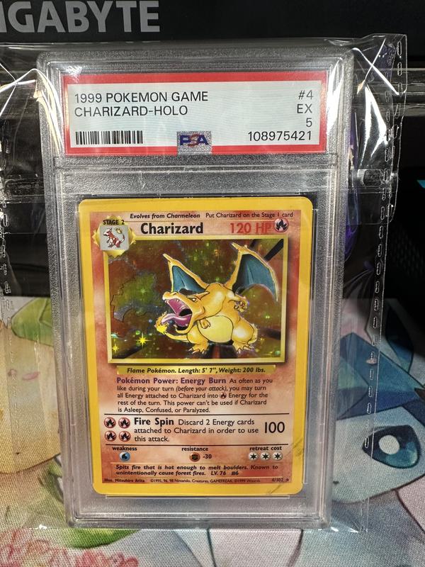 1999 Pokémon Base Set Charizard - HOLO PSA 5 - TikTok Shop