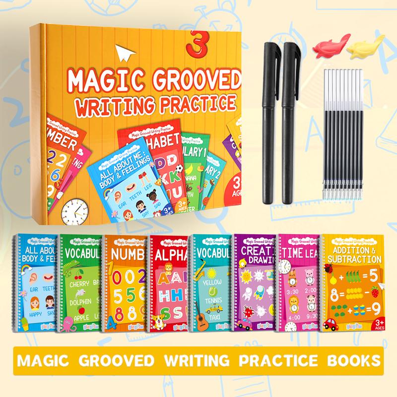 Large Magic Handwriting Practice Workbooks for Kids,8 Books–alphabet ...