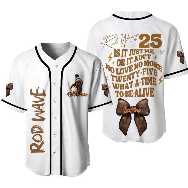 Buy Rod Wave Coquette Baseball Jerrsey, Cute Rod Wave Shirt, - TikTok Shop