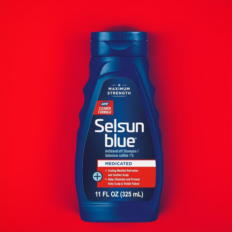 Selsun Blue Medicated Anti-dandruff Shampoo with Menthol, 11 fl. oz ...