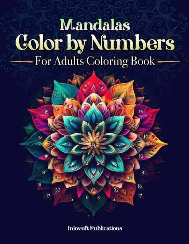 Mandalas Color By Numbers For Adults: Relaxing and Fun Coloring ...