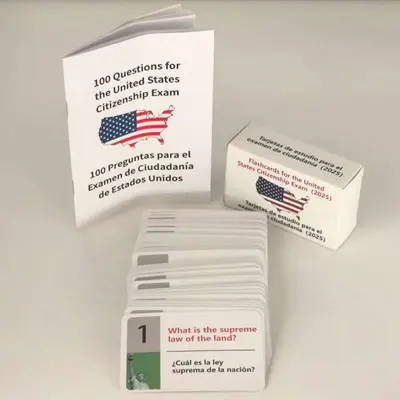 USCIS Citizenship Test Answers Us Citizenship Test Flash Cards 2025 ...