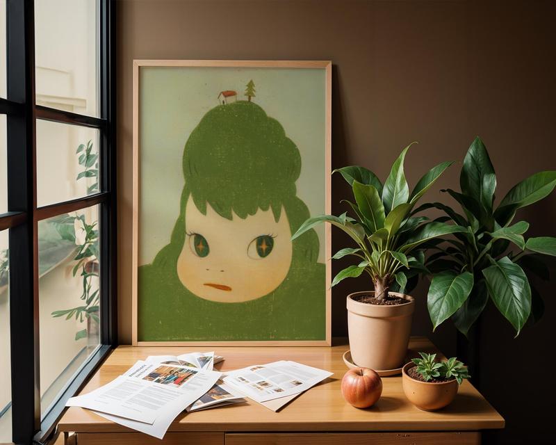 8K UHD Yoshitomo Nara POSTER UNFRAMED Harmless kitty Yoshitomo - TikTok Shop