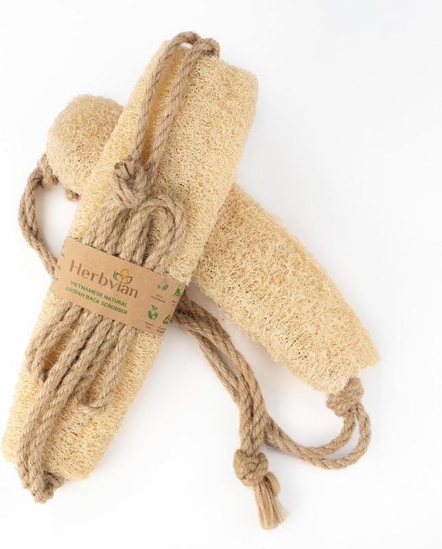 Vietnamese Natural Loofah Back Scrubber - 100% Plant-Based Exfoliating ...