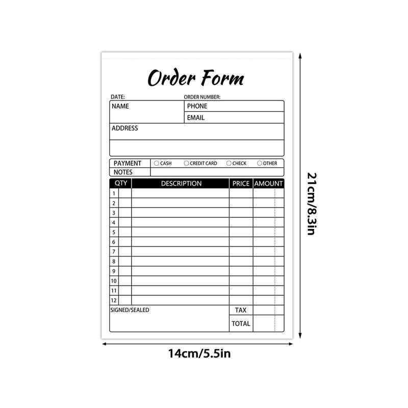 Receipt, handheld 2-part carbon free, invoice pad convenient - TikTok Shop