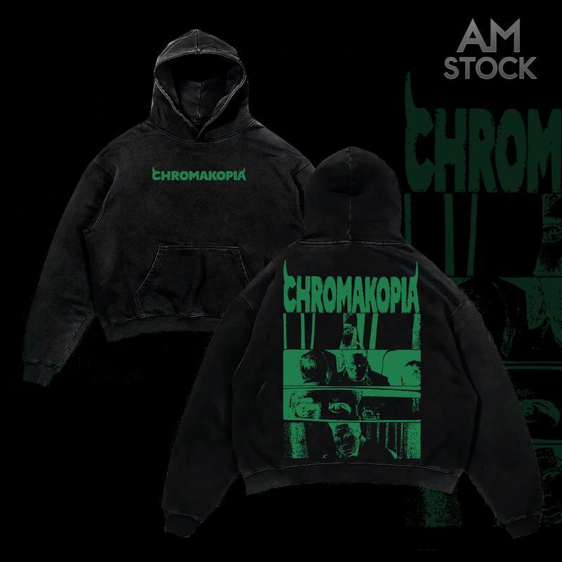 Chromakopia Hoodies Unisex Oversized Acid Wash Heavyweight Cotton ...