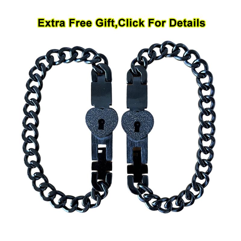 Couple Lock Bracelet Extra Free Gift Friendship Matching Bracelet,Lock ...