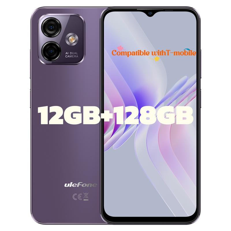 Ulefone Note 16 Pro Unlocked Cellphone 12GB+128GB, 8-Core, 6.52"FHD ...