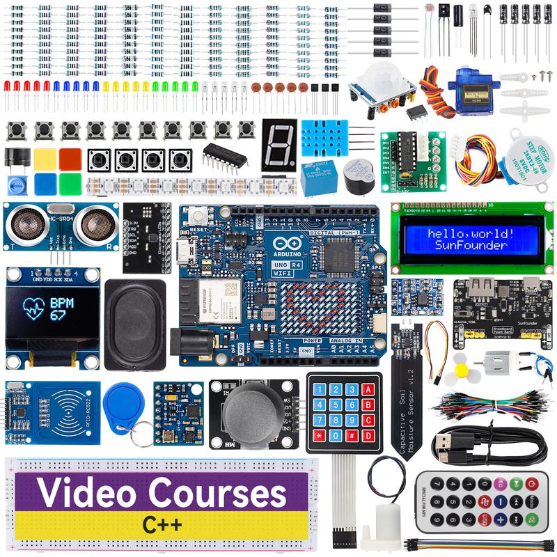 SunFounder Elite Explorer Kit with Official Arduino Uno R4 WiFi ...