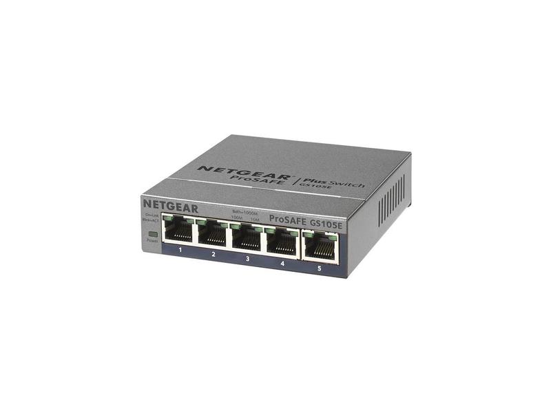 NETGEAR 5-Port Gigabit Ethernet Plus Switch (GS105Ev2) - Desktop ...