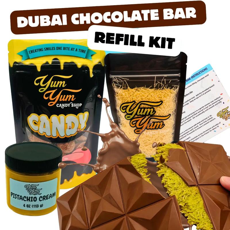 Dubai Chocolate Bar Refill Kit Choose Your Chocolate Mold No - TikTok Shop