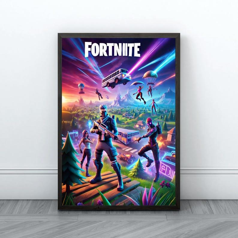 Fortnite Wall Poster for Gamers Featuring Stunning Game Art - TikTok Shop