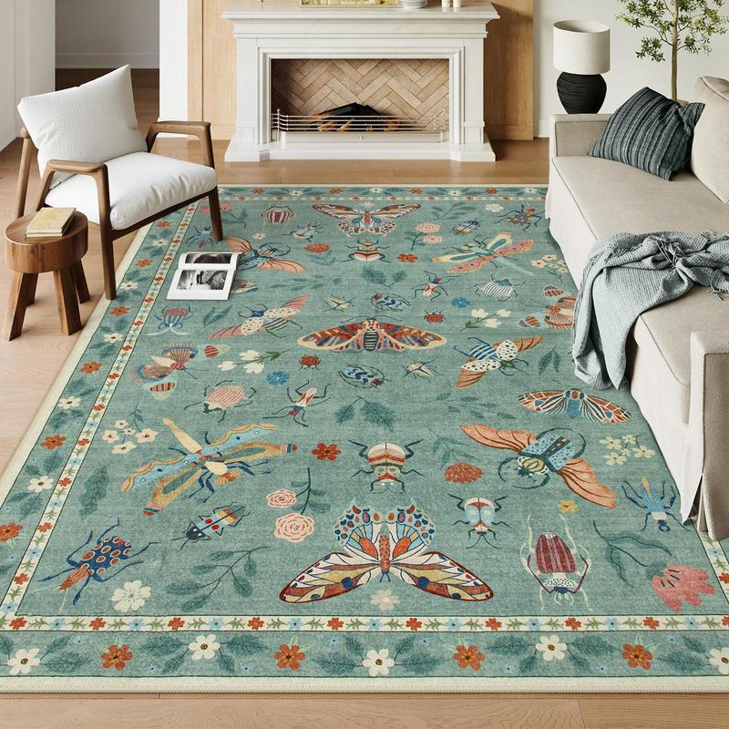 【Memorial Day Sale】Lahome Washable Insect Area Rugs –Soft, Ultra-Thin ...