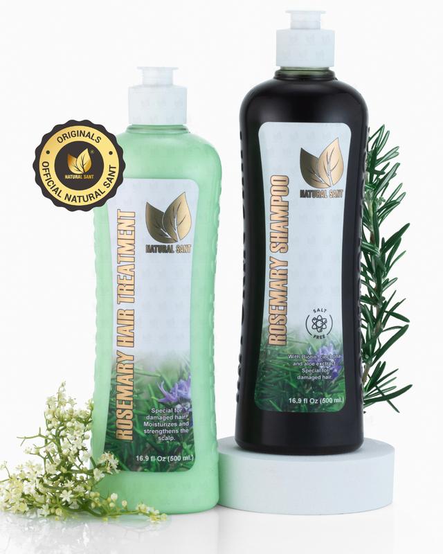 Natural Sant Rosemary and Cinchona Shampoo & Treatment (16 Fl Oz/500 ml ...