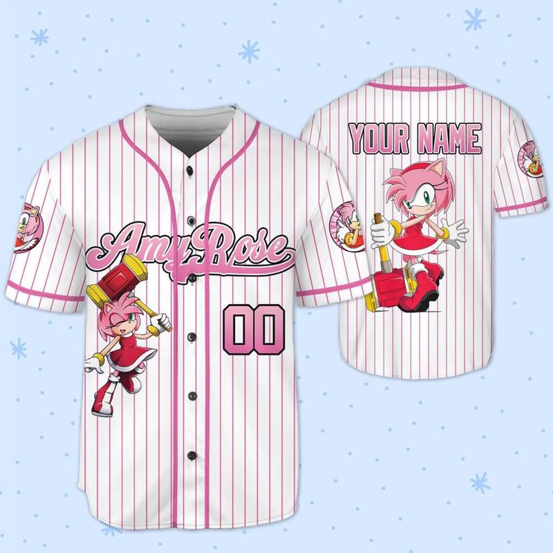 Personalize Sonic The Hedgehog Amy Rose, Custom Sonic Jersey - TikTok Shop