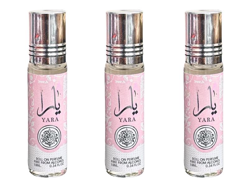 (3 Pack) Yara 10ml (.34 oz) Perfume Roll-On Oil by Ard Al Zaafaran ...