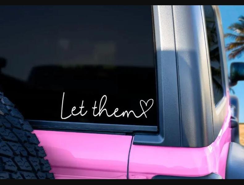 Let Them Mental Health Awareness Bumper Sticker Self Love - TikTok Shop