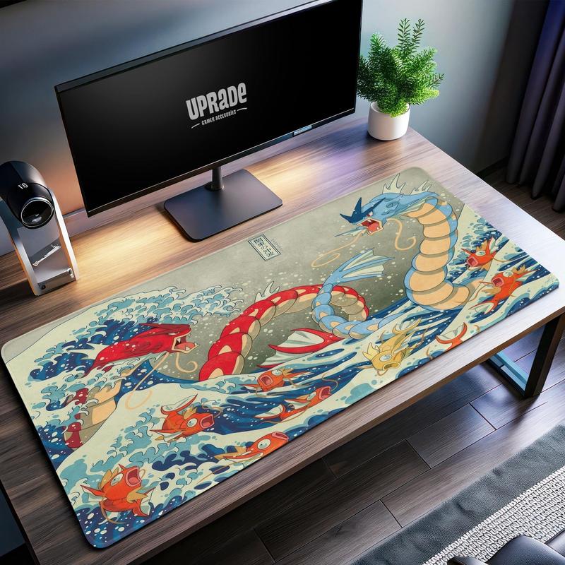 Gyarados vs Magikarp - Playmat PKM TCG, P0KEM0N Desk Mat, Large Size ...