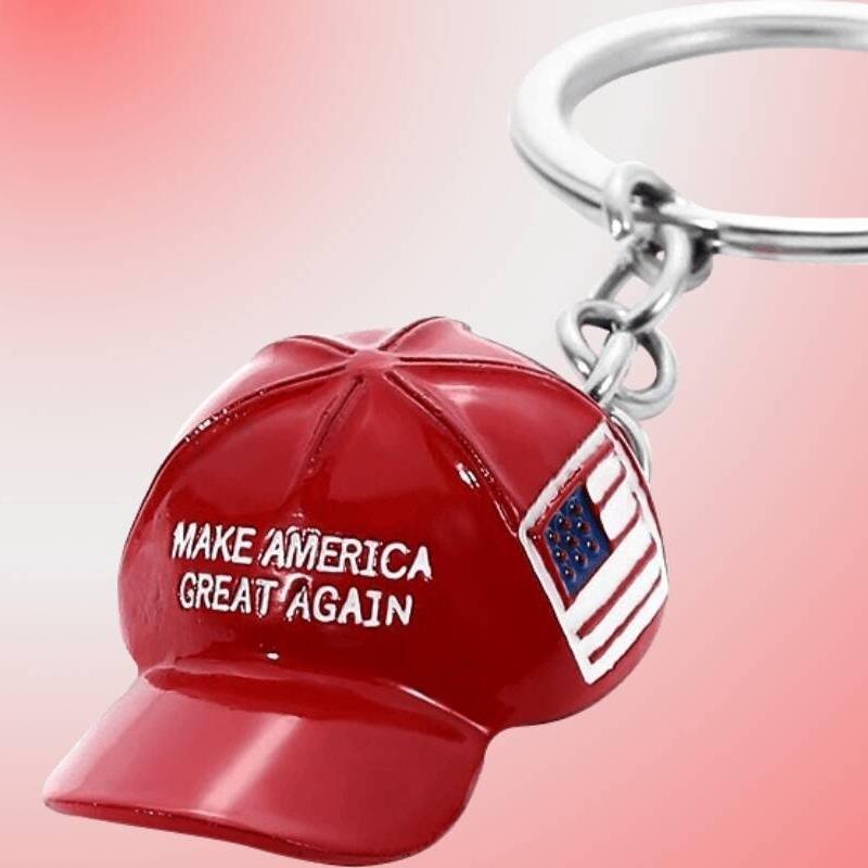 MAGA Hat Metal Keychain 2024 Baseball Cap Keychain,Metal Key - TikTok Shop