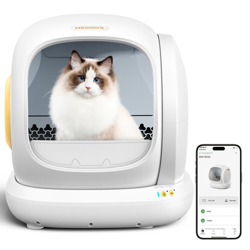 MeoWant SC02 75L Large Self-Cleaning Cat Litter Box with APP - TikTok Shop