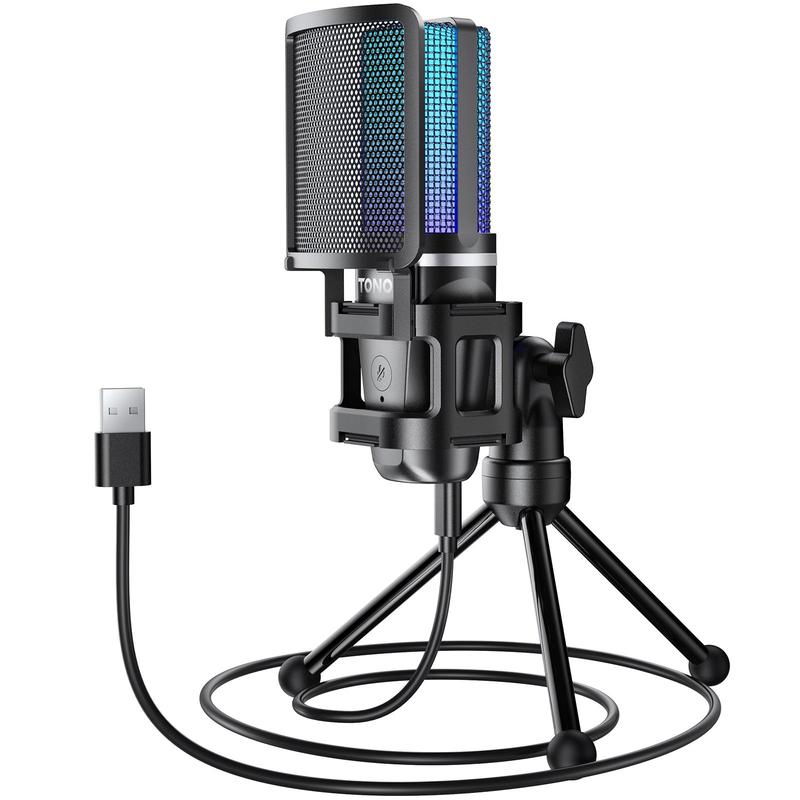 TONOR TC777Pro USB Microphone with Tripod Stand, Pop Filter for ...