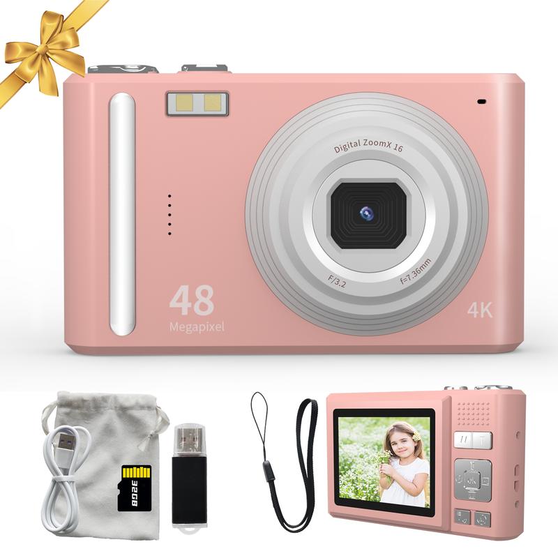 DC403 4K UHD Mini Digital Camera with 48MP Sensor, 32GB SD Card ...