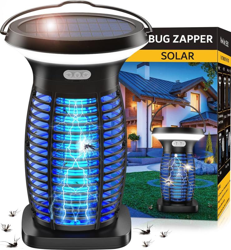 AUKFA Solar Bug Zapper Outdoor Indoor Waterproof, solar powered ...