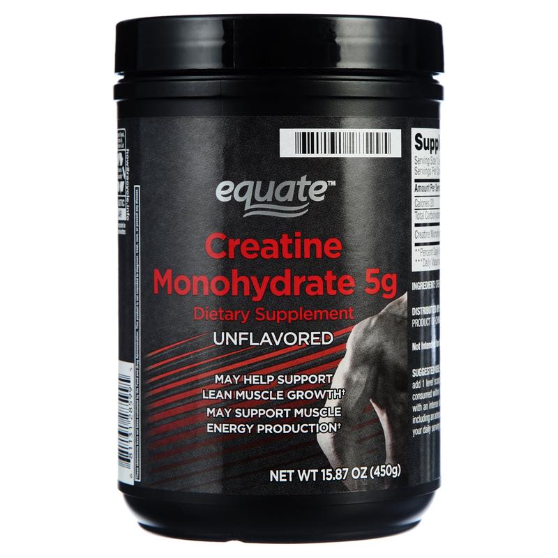 Equate Creatine Monohydrate Powder 5g Unflavored Dietary Supplement 15. ...
