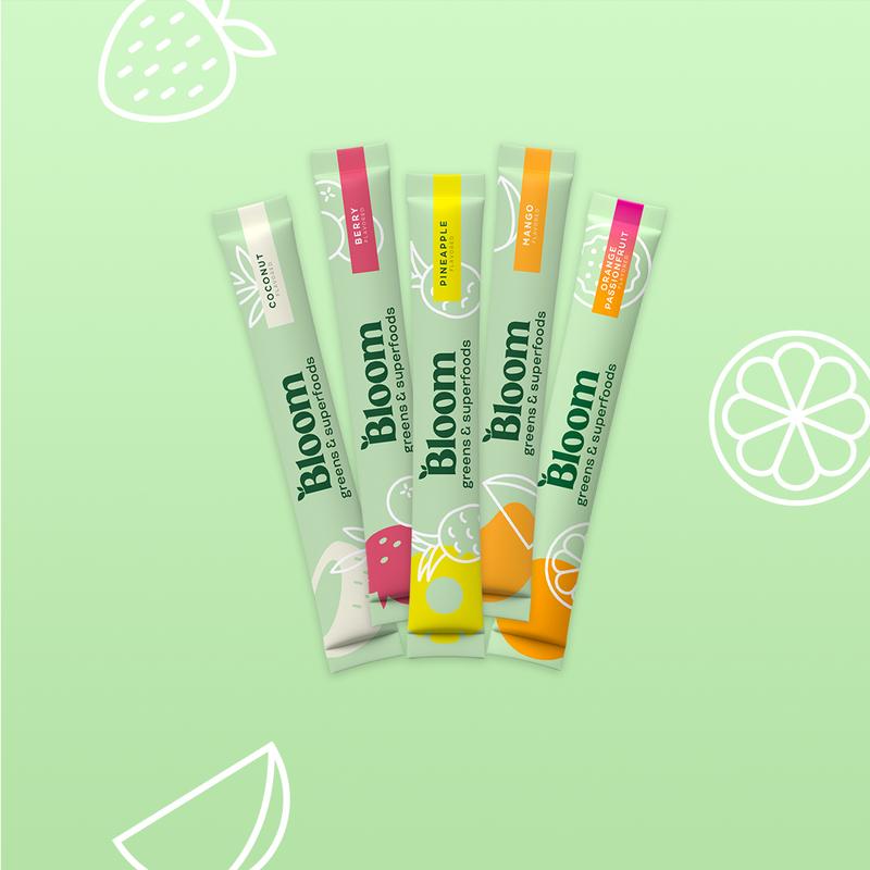 Bloom Nutrition Greens & Superfoods Powder (5 Sticks)- Digestion, Gut ...