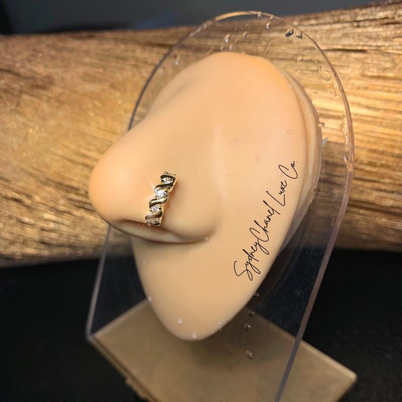 SCL Nose Treasures: Luxe L-Shaped Nose Rings Plated Fashionable ...