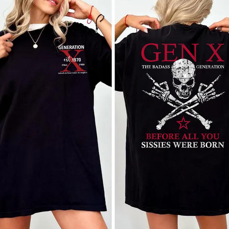 Generation X Custom Year Badass Generation T-shirt, Gen X FAFOT ...