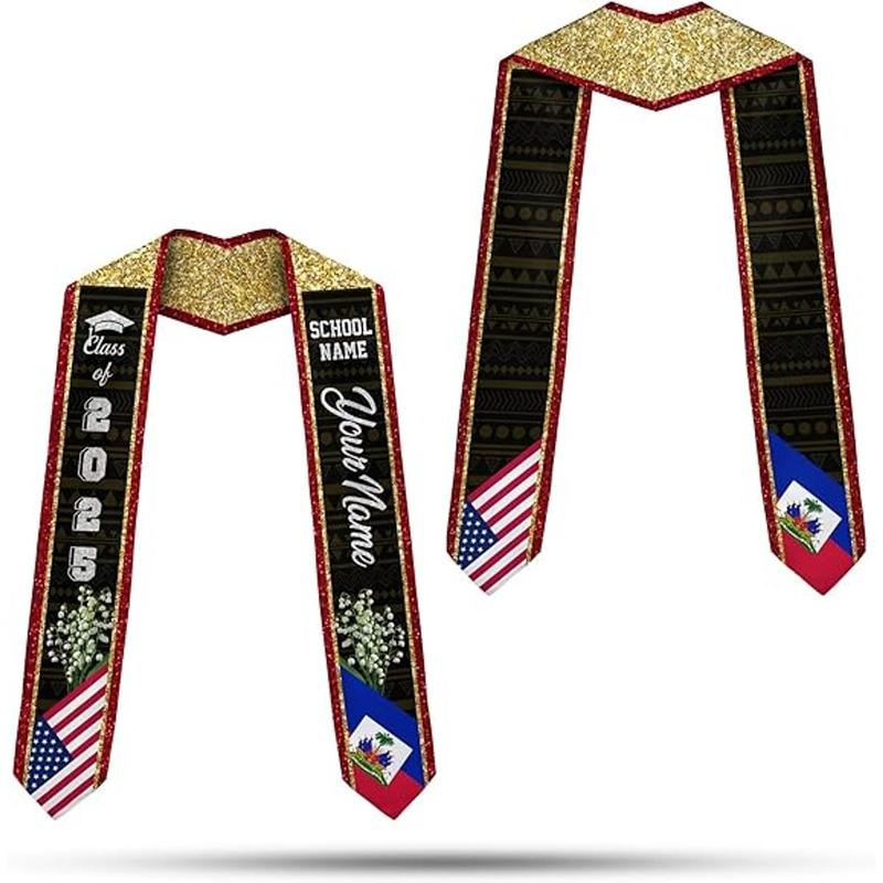 Personalized Haitian Sash Haitian Flag Graduation Stole 2025 - TikTok Shop