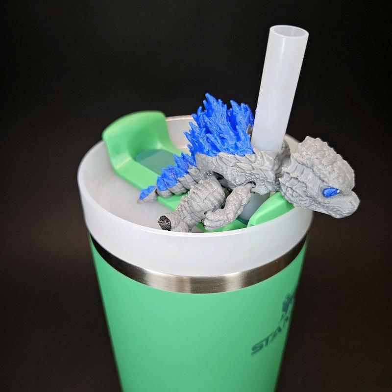 Flexy Godzilla straw topper for Stanley cup and Yeti cup! - TikTok Shop