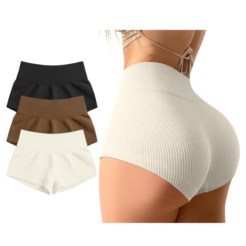 OQQfitness Womenswear 3 Piece Leopard Yoga Ribbed Seamless Bottom - TikTok Shop