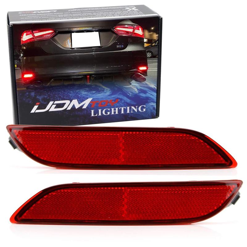 iJDMTOY OEM-Spec Red Lens 24-SMD LED Bumper Reflector Lights - TikTok Shop