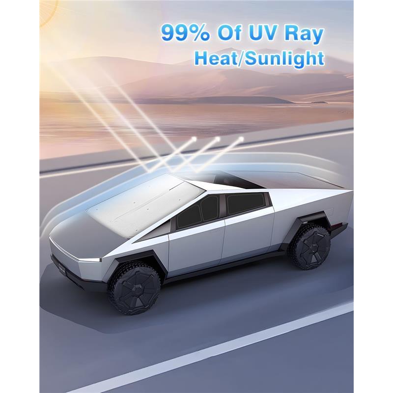 Tesla Cybertruck Window Privacy Sunshade,2 in1 Ice Crystal Car - TikTok ...