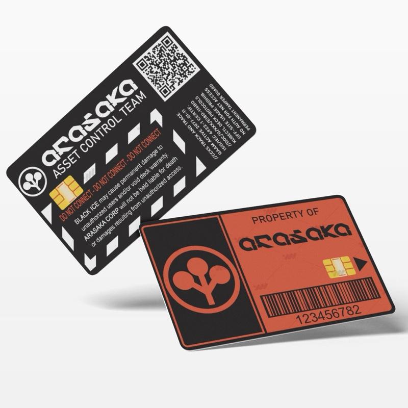 Arasaka Cyberpunk Themed 2077 Style Credit Card Skin with QR Code and ...