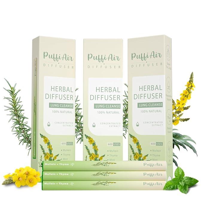 PuffiAir Herbal Diffuser Infused with Mullein Thyme and Mint for ...